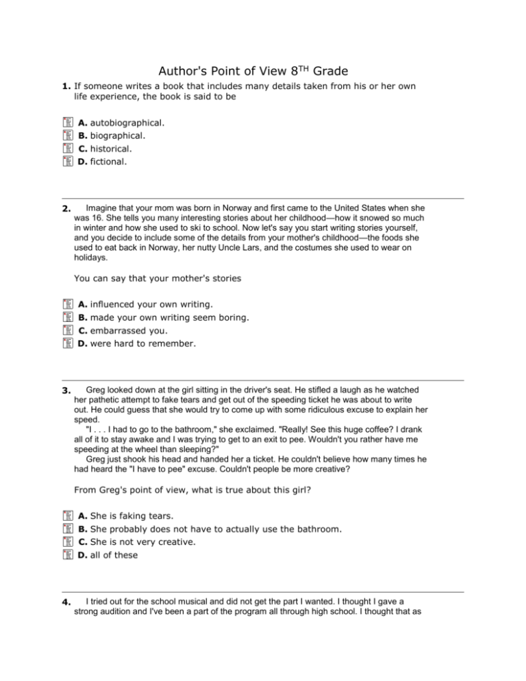 Author POV 8TH Author POV 8TH