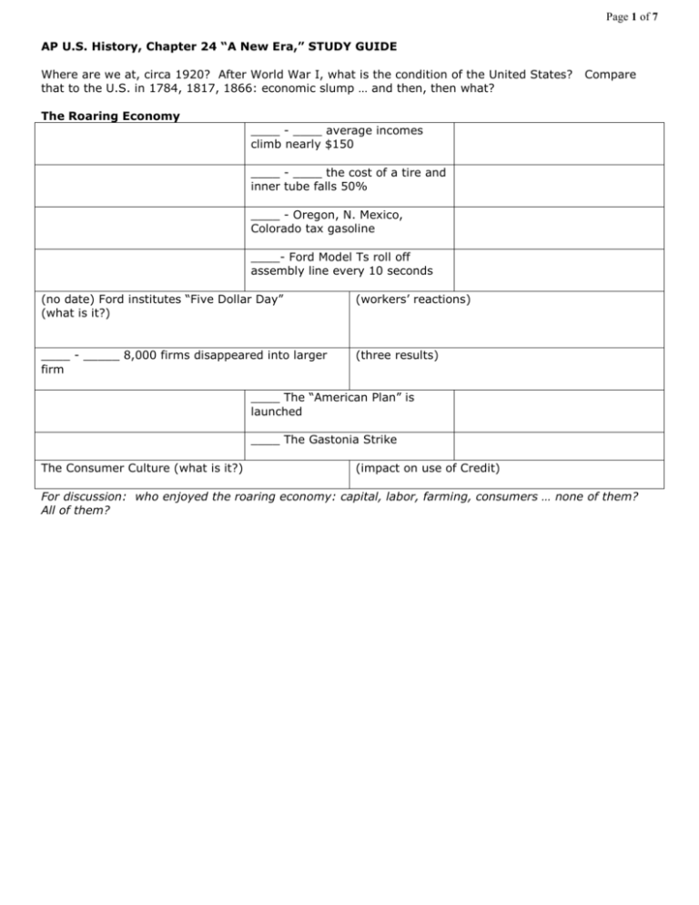 Chapter 18 Cause And Effect Timeline