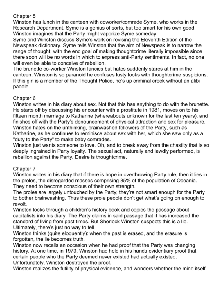 Summary Chaps 5-8