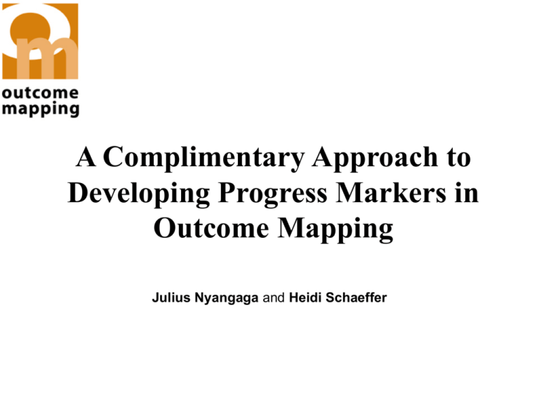 A Complimentary Approach to Developing Progress Markers in