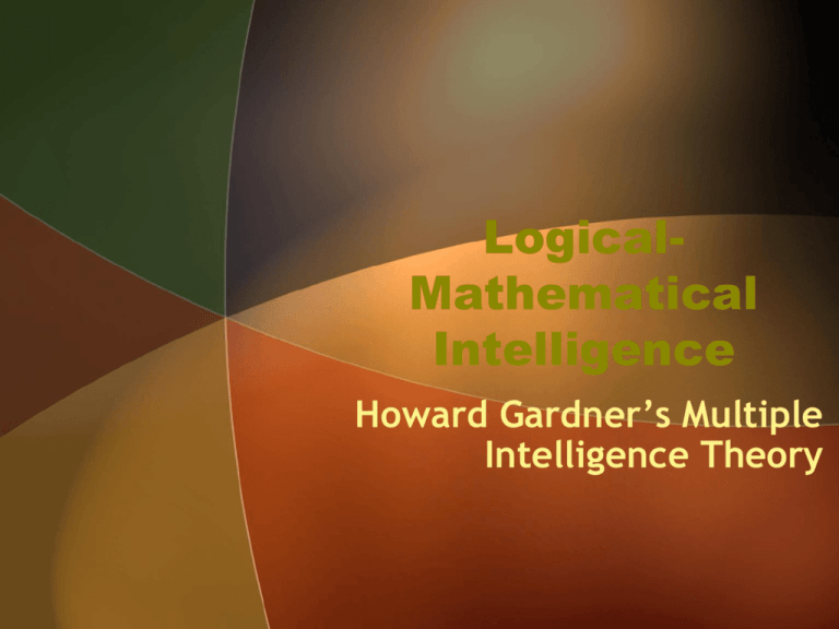 Logical Mathematical Intelligence
