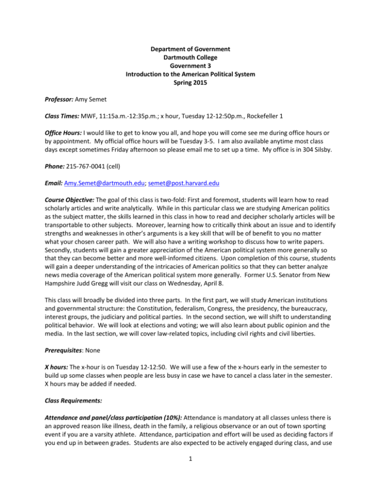 American Government Syllabus