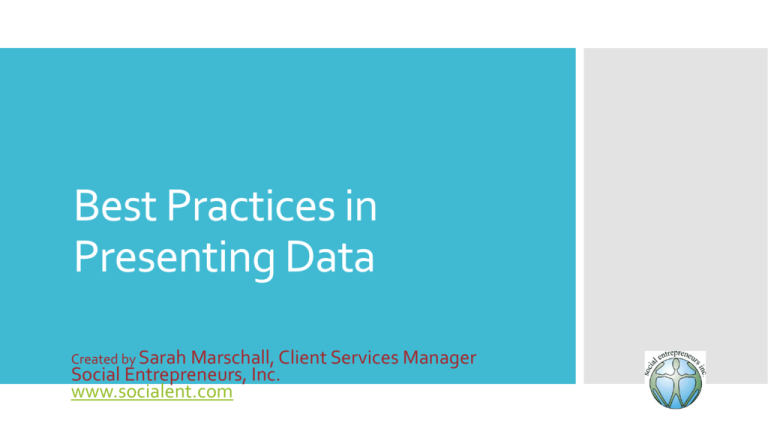 Best Practices In Presenting Data