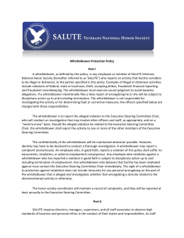 Sample Whistleblower Policy