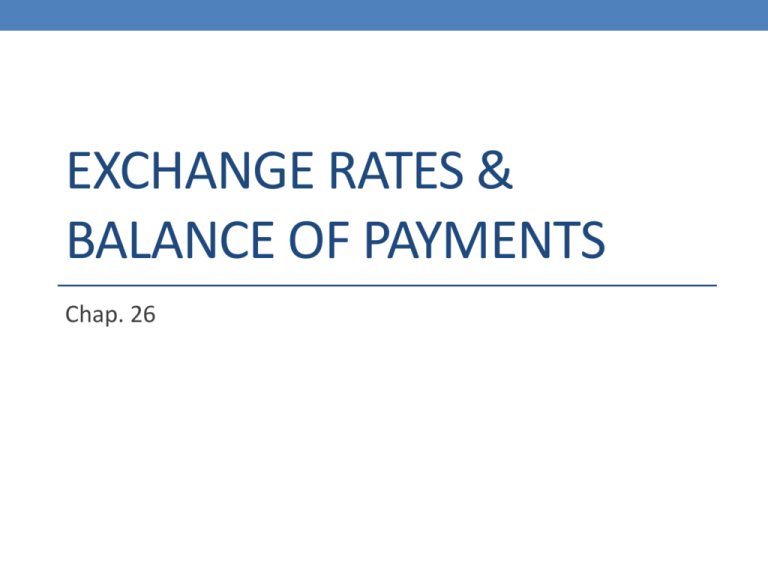 Exchange Rates Exchange Rates