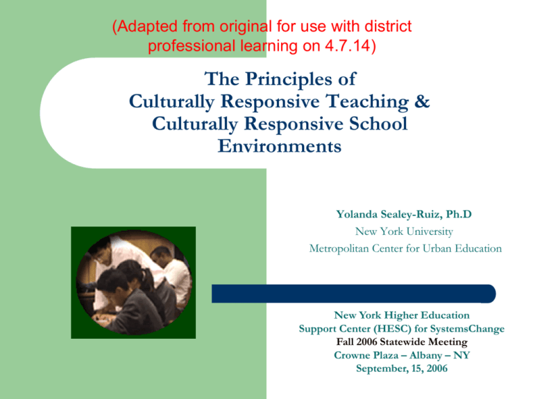 The Principles Power Of Culturally Relevant Teaching The Principles Power Of Culturally Relevant Teaching