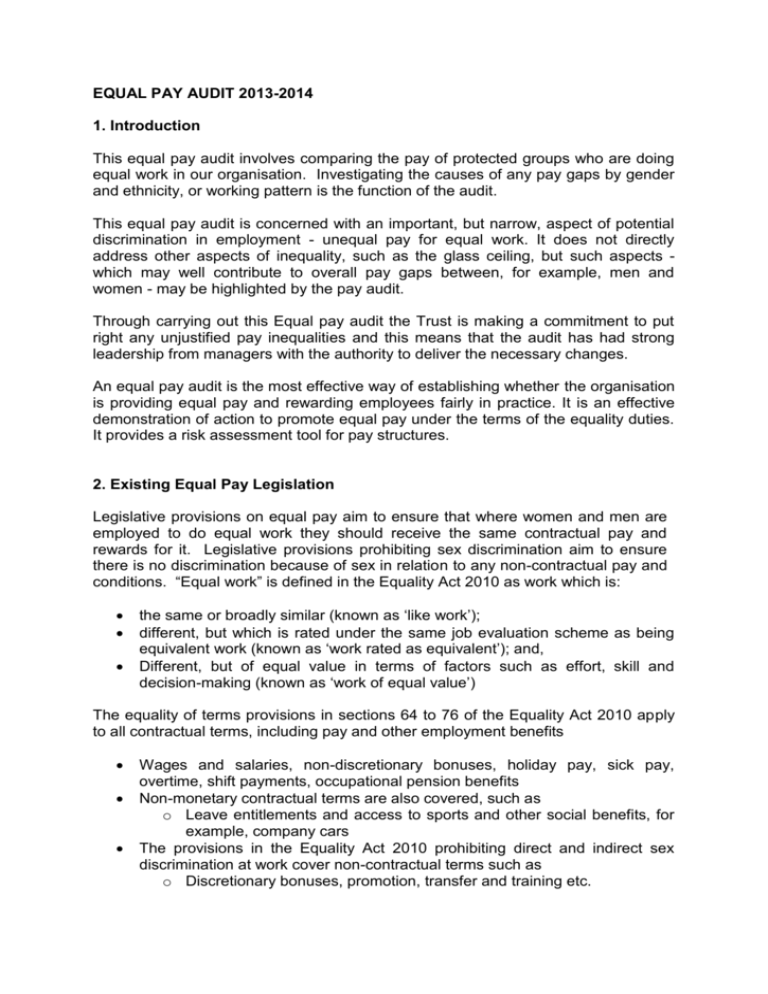 Equal Pay Audit 2014-2015