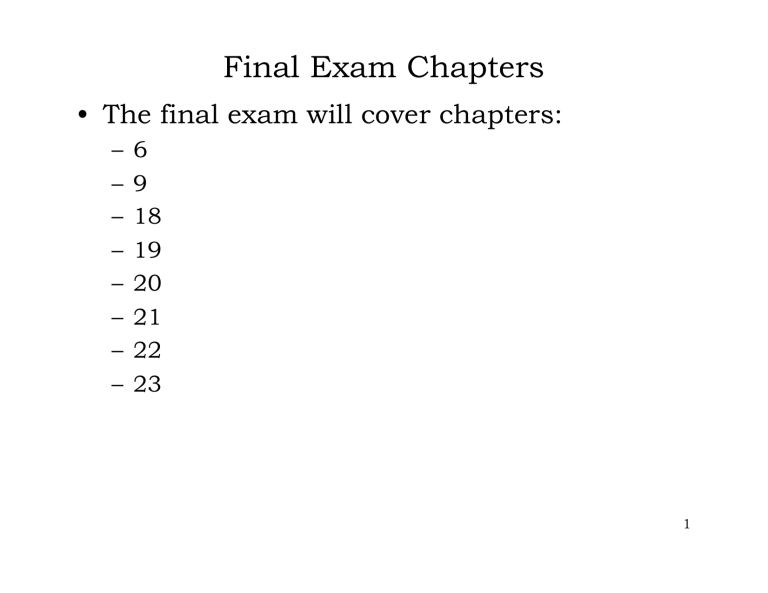 Chem 210 Final Exam Review Chem 210 Final Exam Review