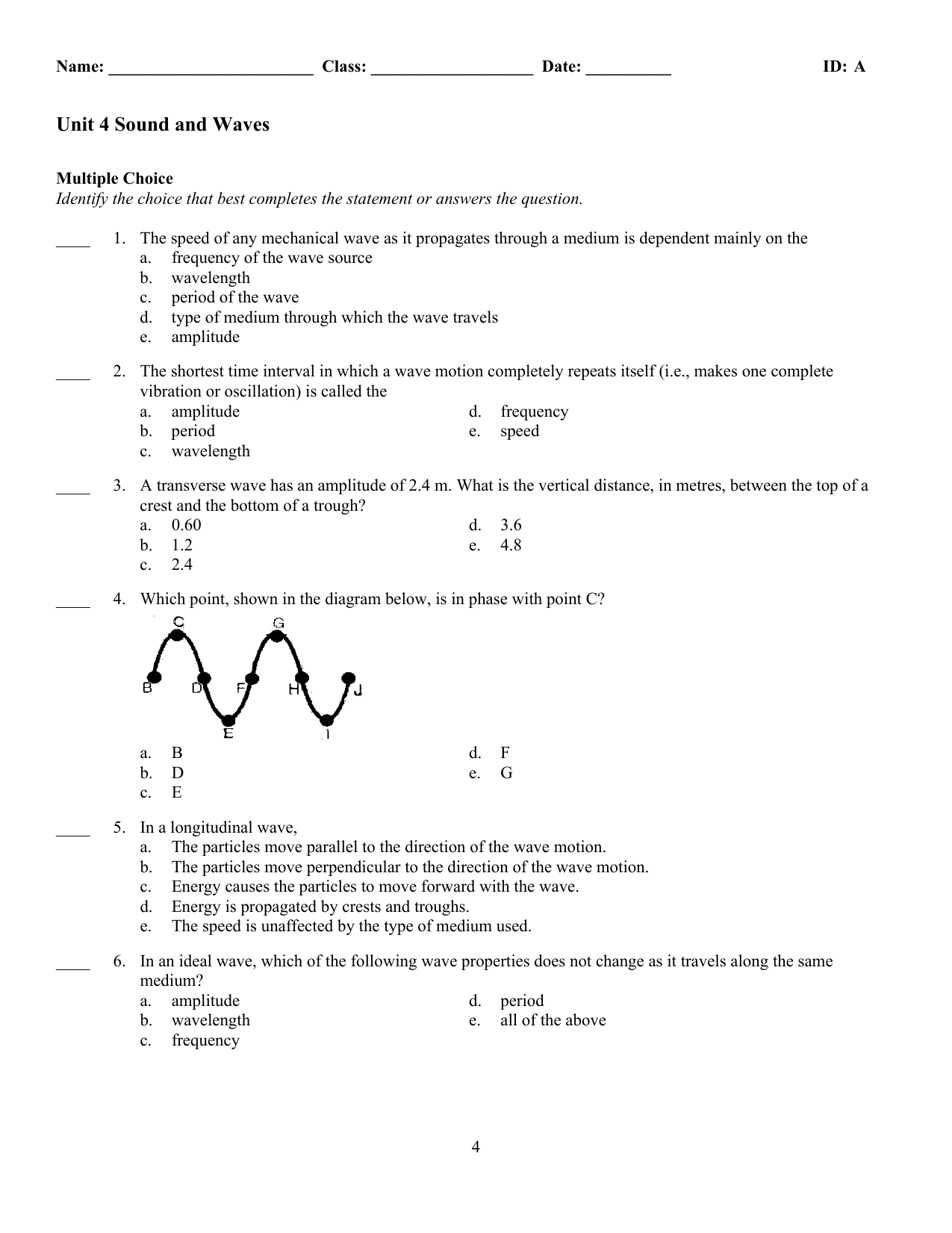 ExamView Waves And Sound Practice Test ExamView Waves And Sound Practice Test