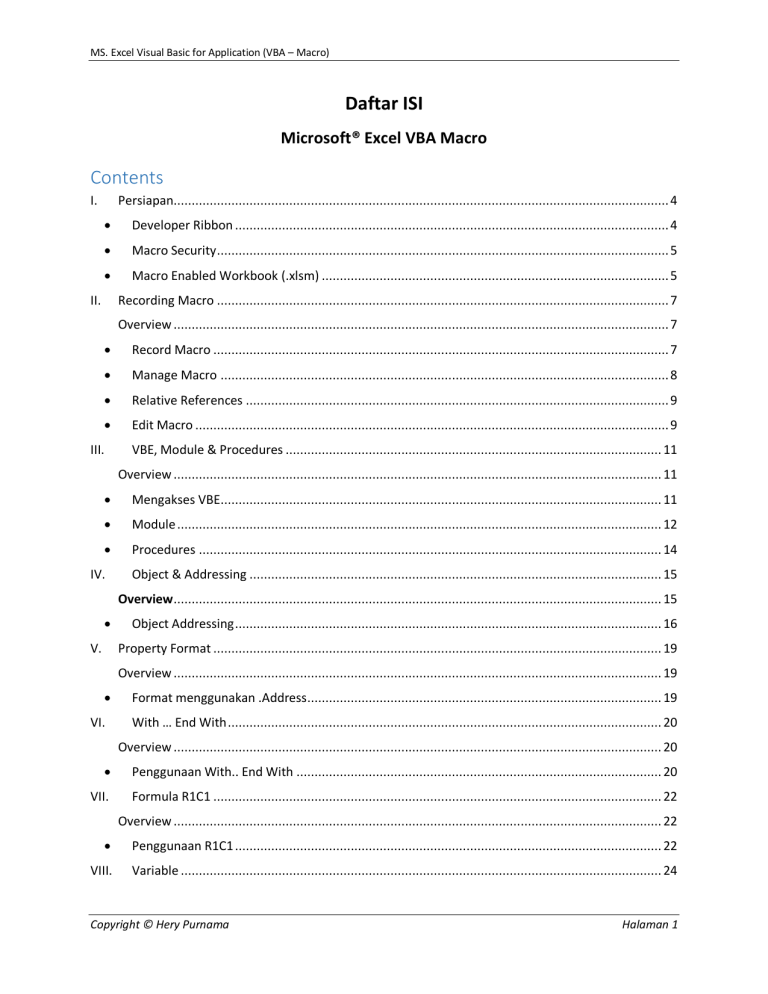 Excel VBA Macro Tutorial In Indonesia Language