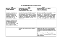 Kennedy's Civil Rights Speech Analysis Worksheet