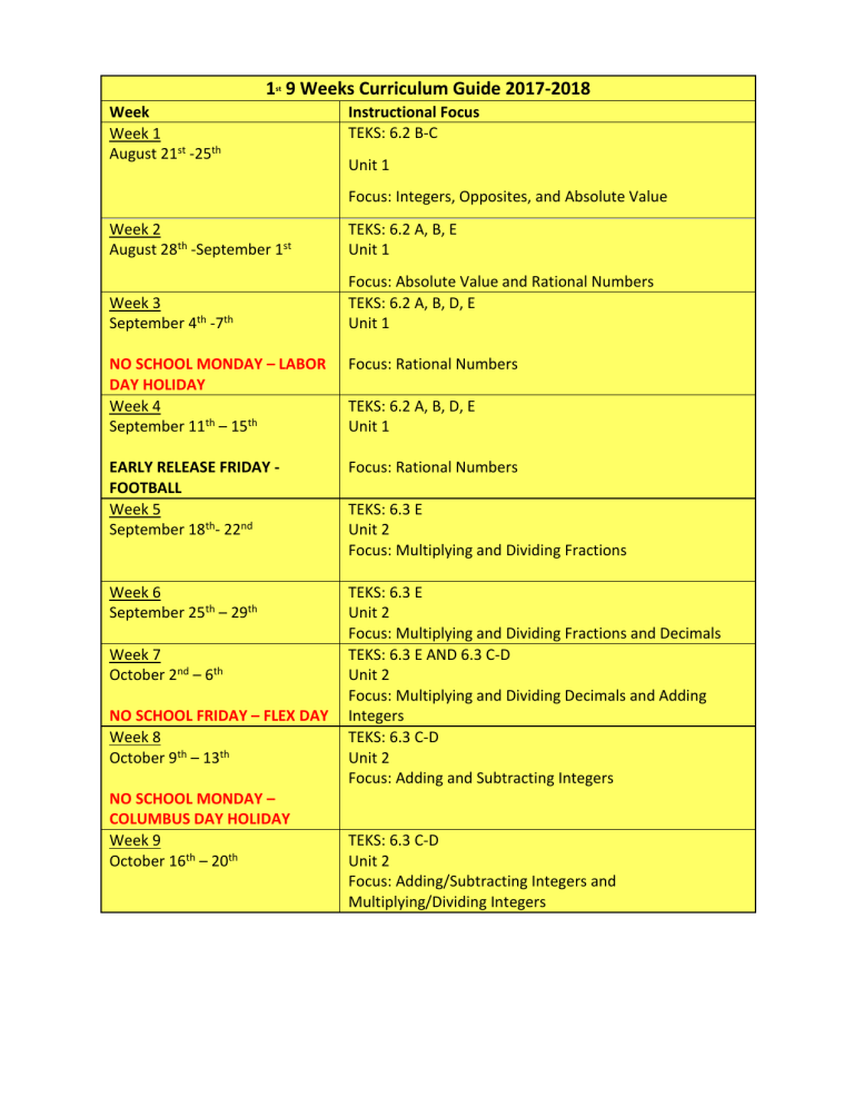 Curriculum Guide 2017 18