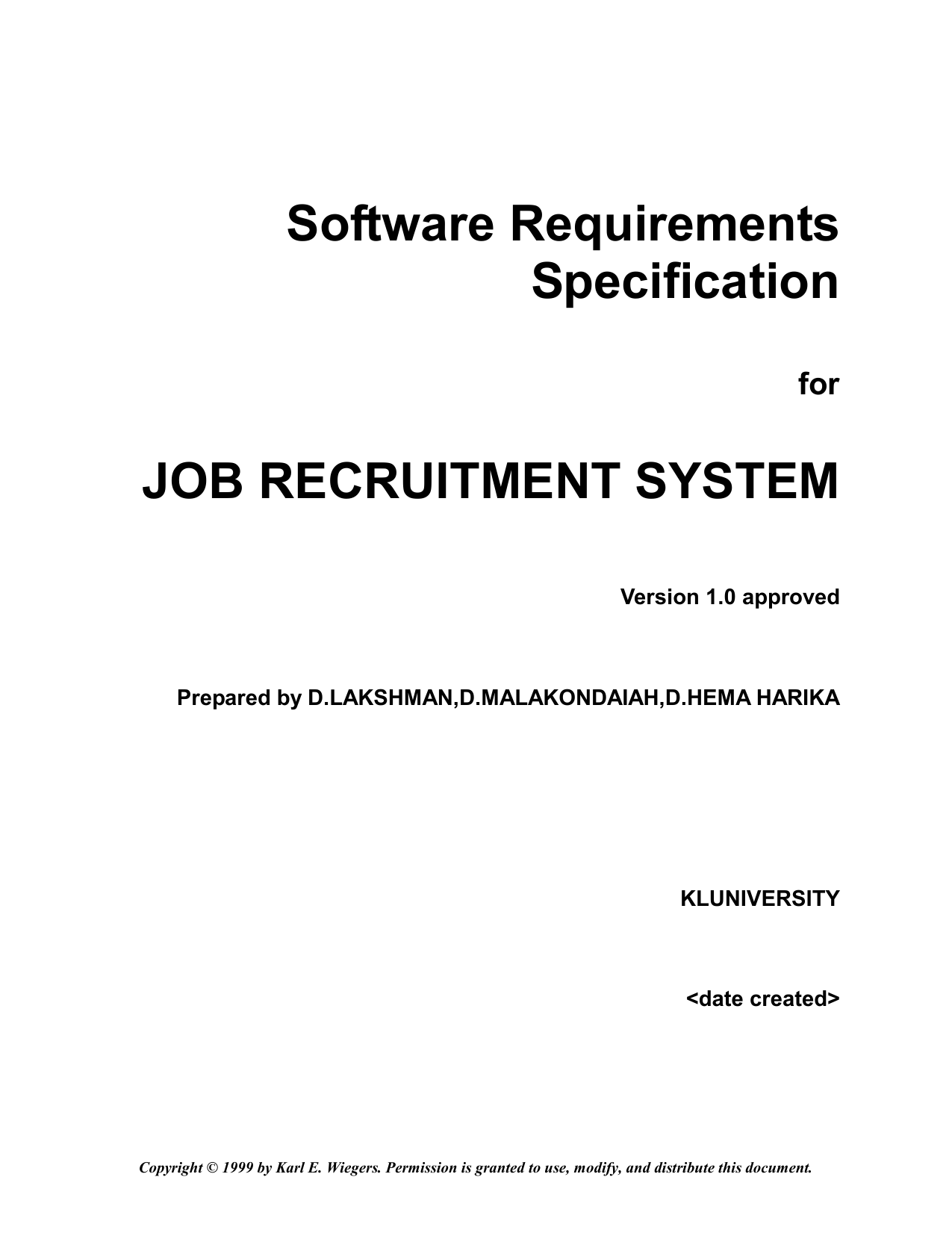 Srs Template ieee