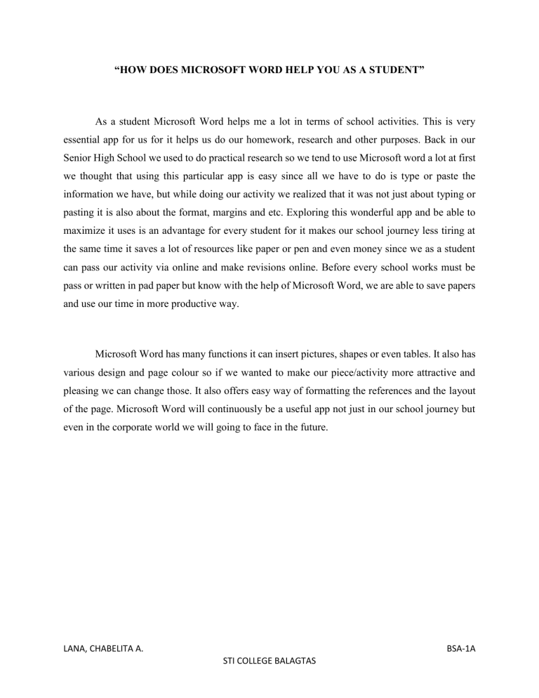 Help Of Ms Word