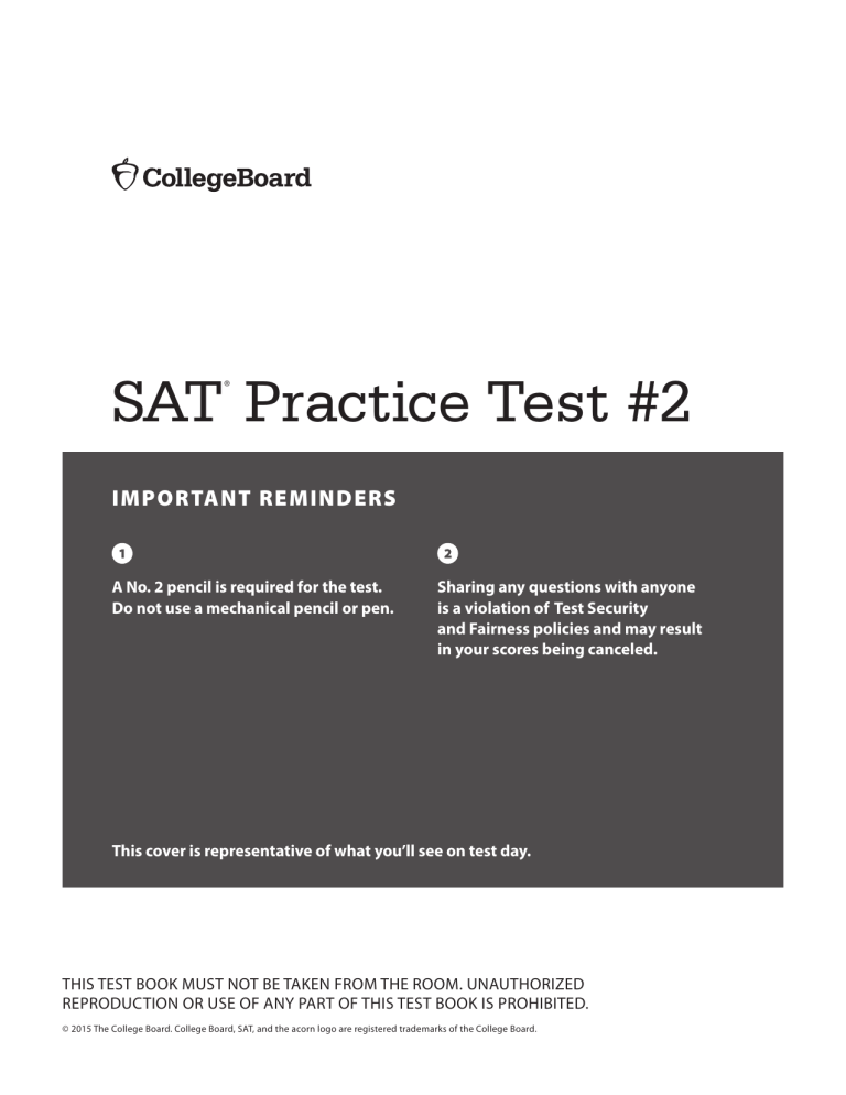 Pdf Sat practice test 2 Pdf Sat practice test 2