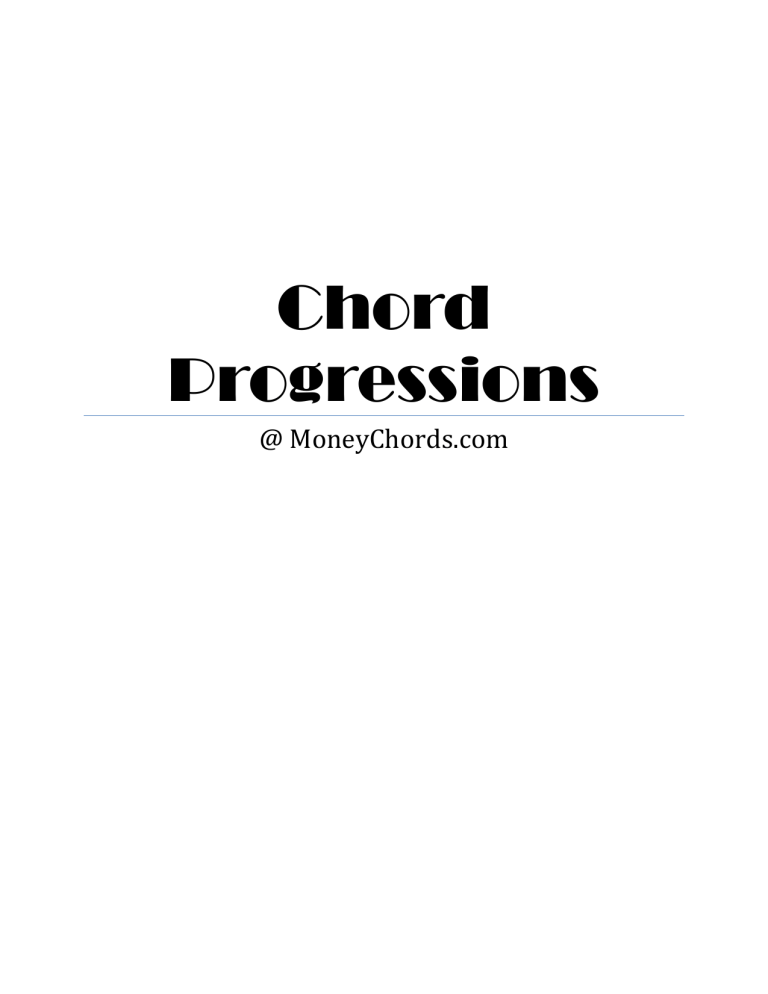 Chord Progressions
