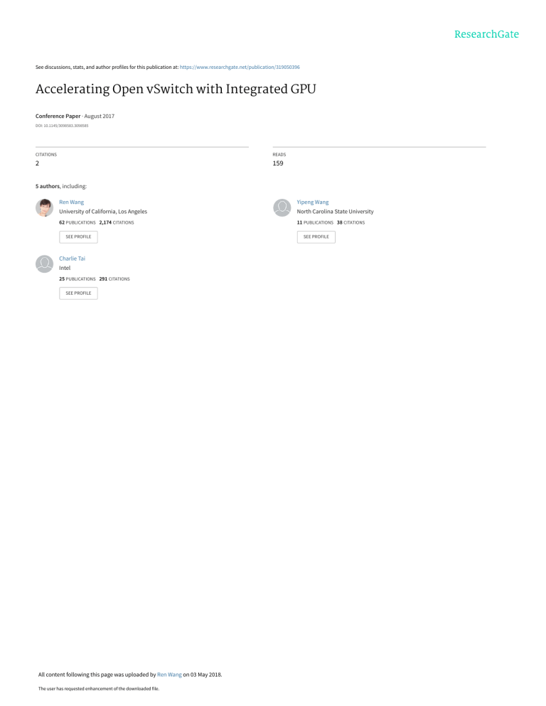 GPU accelerate vswitch