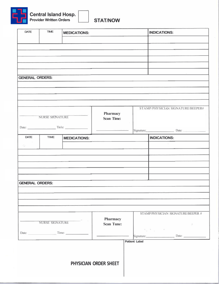 Provider Wirrten Orders