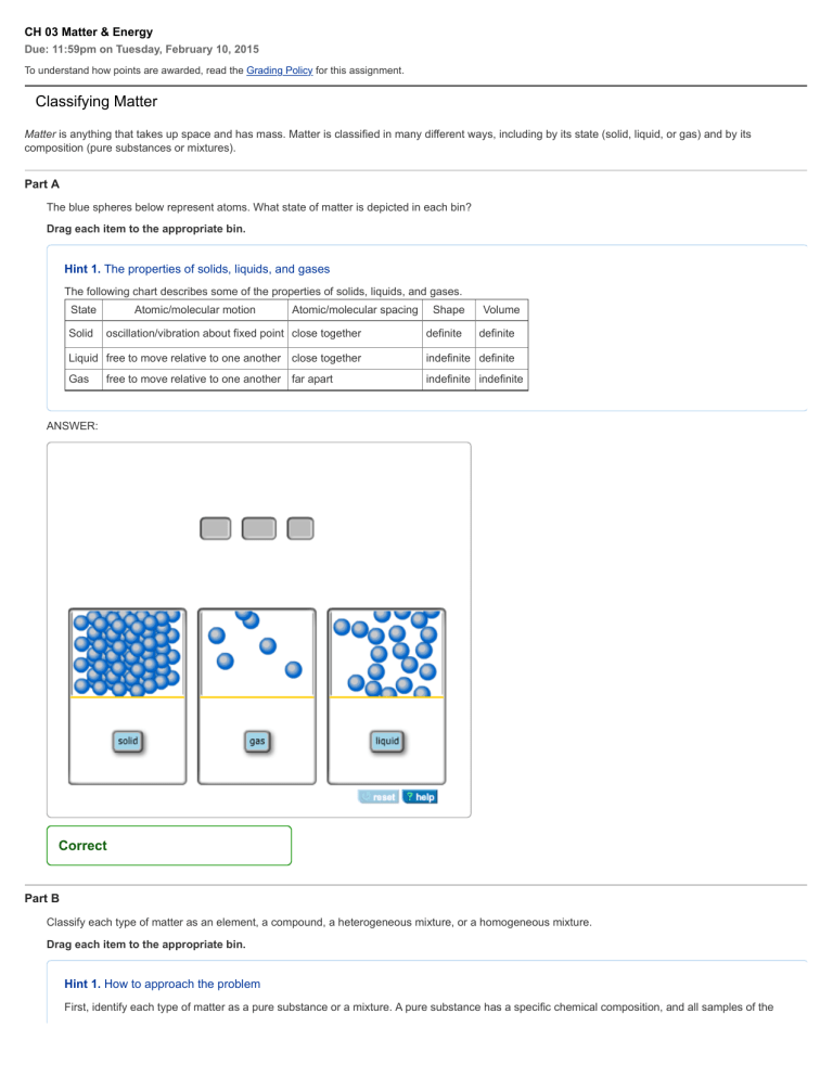 CH 03 Matter & Energy