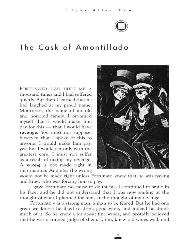 The Cask of Amontillado: Edgar Allan Poe Short Story