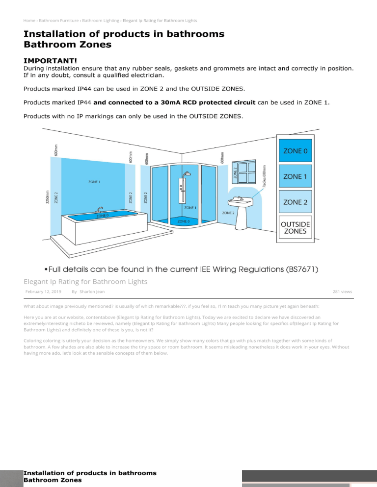IP Ratings for Bathroom Lights: Zones & Safety