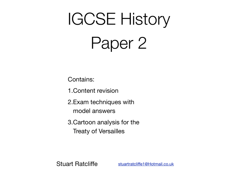 Igcse History Paper 2 Peace Treaties The Best Picture History