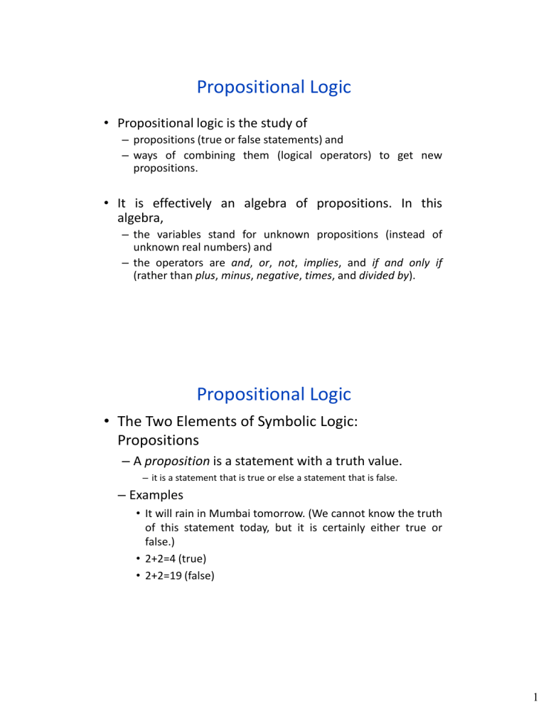 Propositional Logic Lect 3