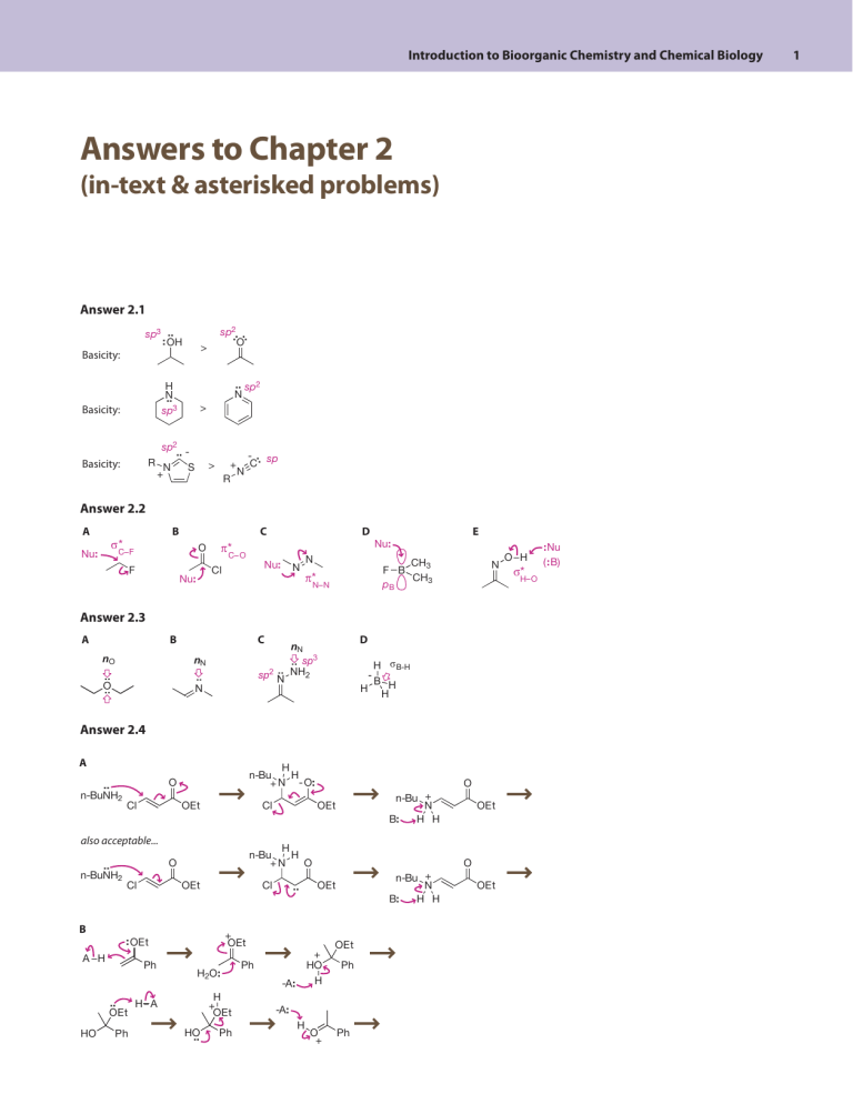 Bioorganic Chemistry: Chapter 2 Answer Key