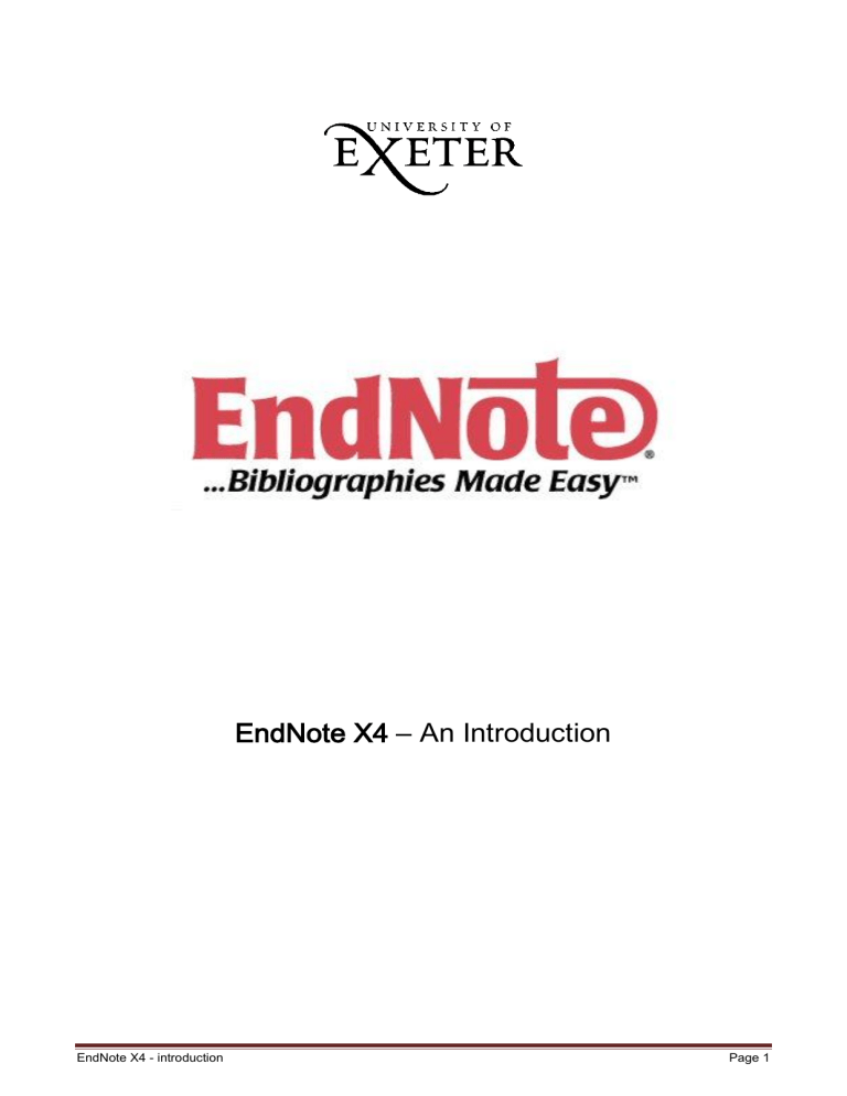 EndNote X4 manual 2010