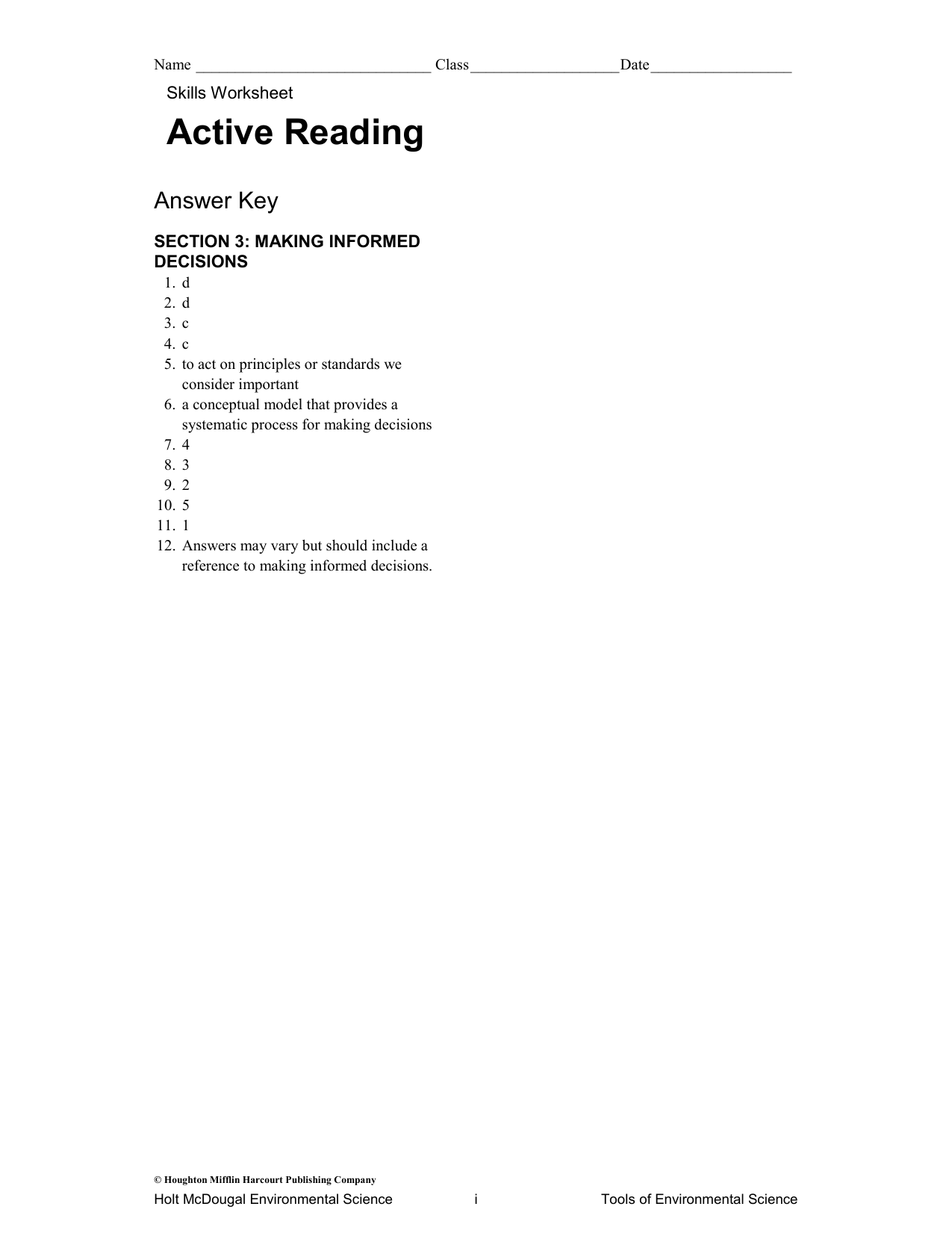 Directed Reading A Skills Worksheet Answers Worksheets For Kindergarten