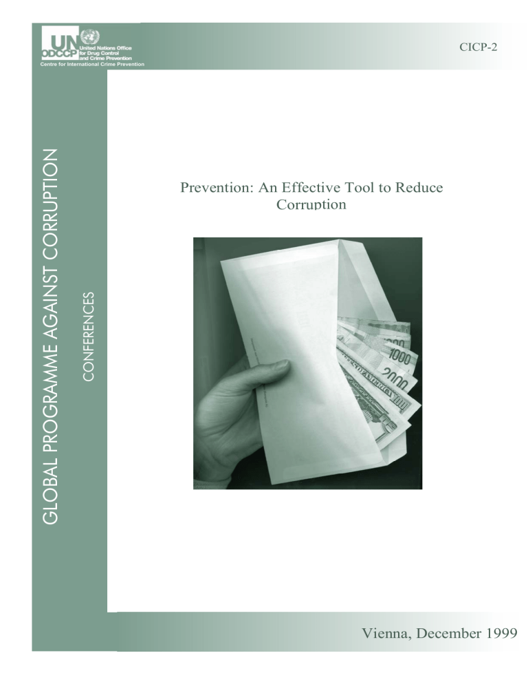 Prevention An Effective Tool to Reduce Corruption