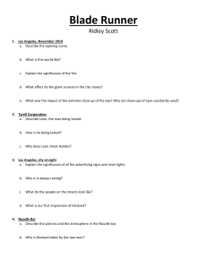 Blade Runner notes and quotes
