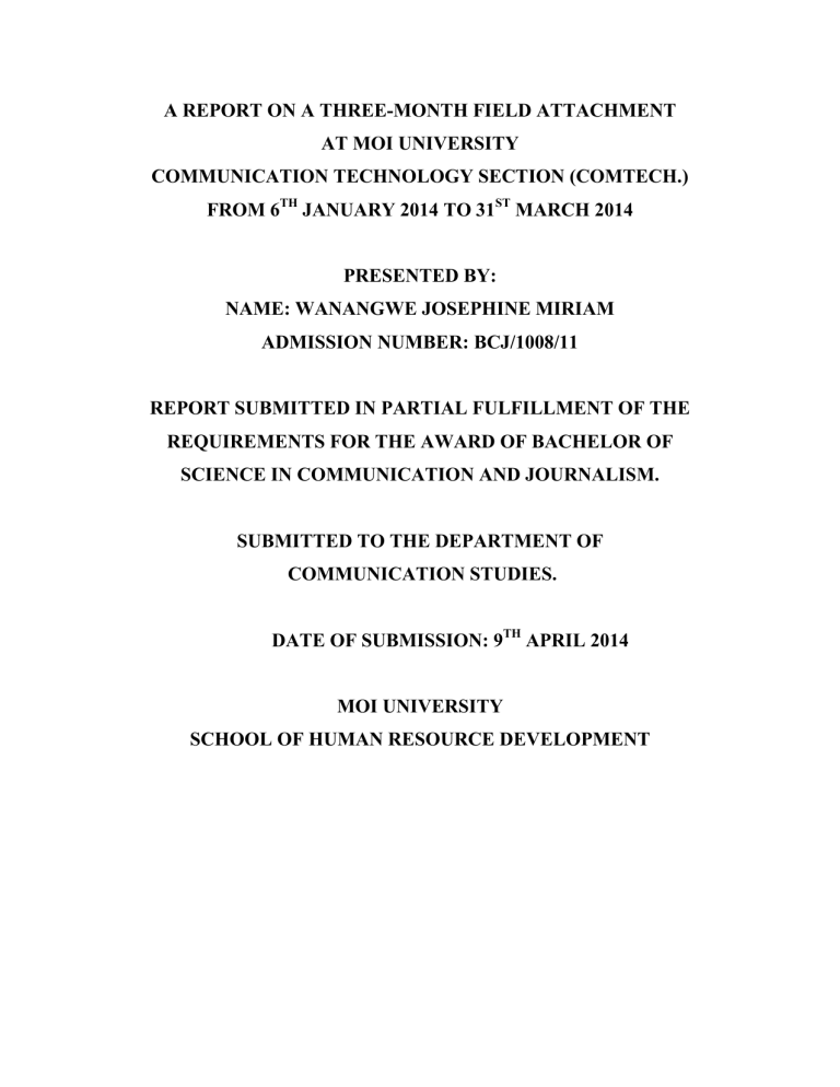 Writing An Industrial Attachment Report
