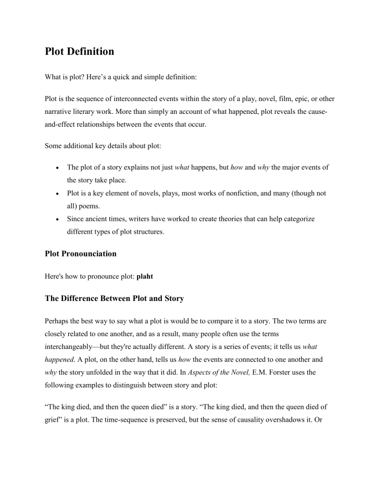 Plot Definition Litcharts