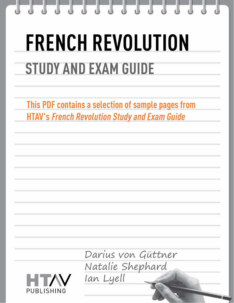 French Revoluton Study and Exam Guide Sample Pages