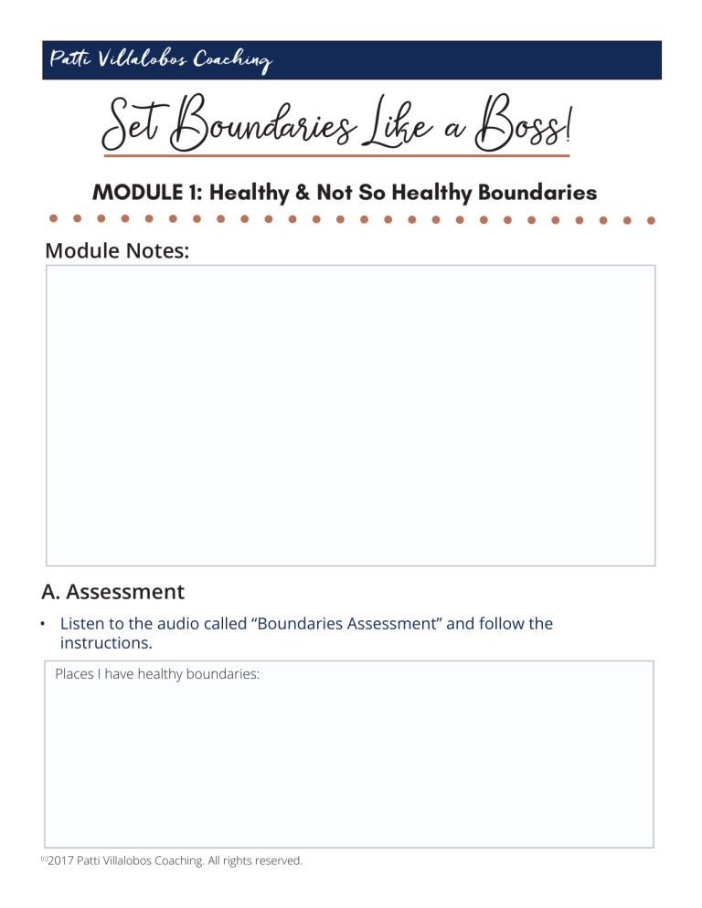 Set Boundaries Like a Boss: Healthy Boundaries Workbook