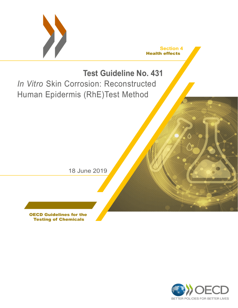 In Vitro Skin Corrosion Test Guideline: OECD 431