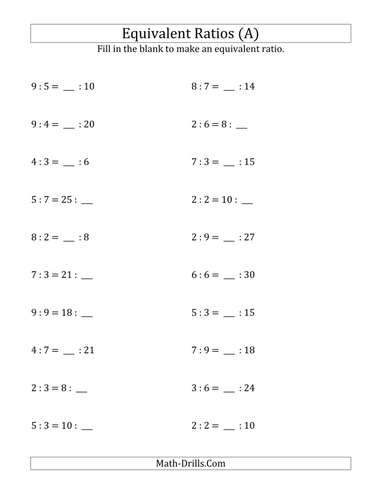 0 Equivalent Ratios pdf