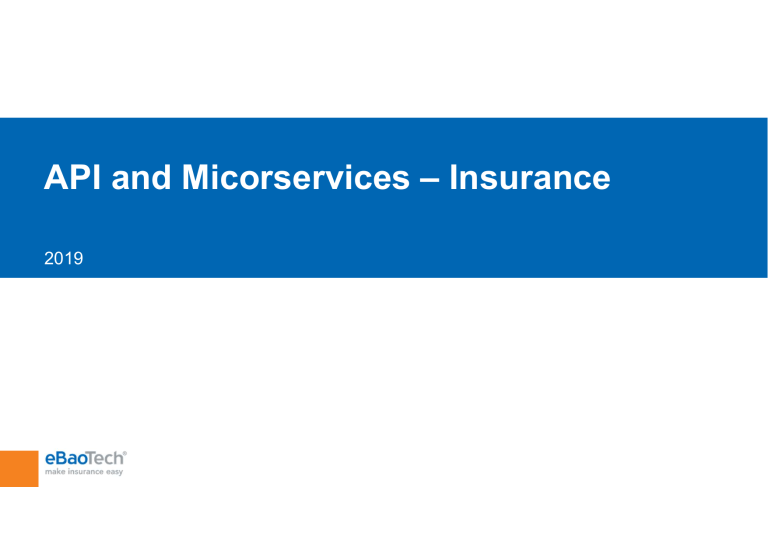 APIs & Microservices in Insurance: eBaoCloud Platform