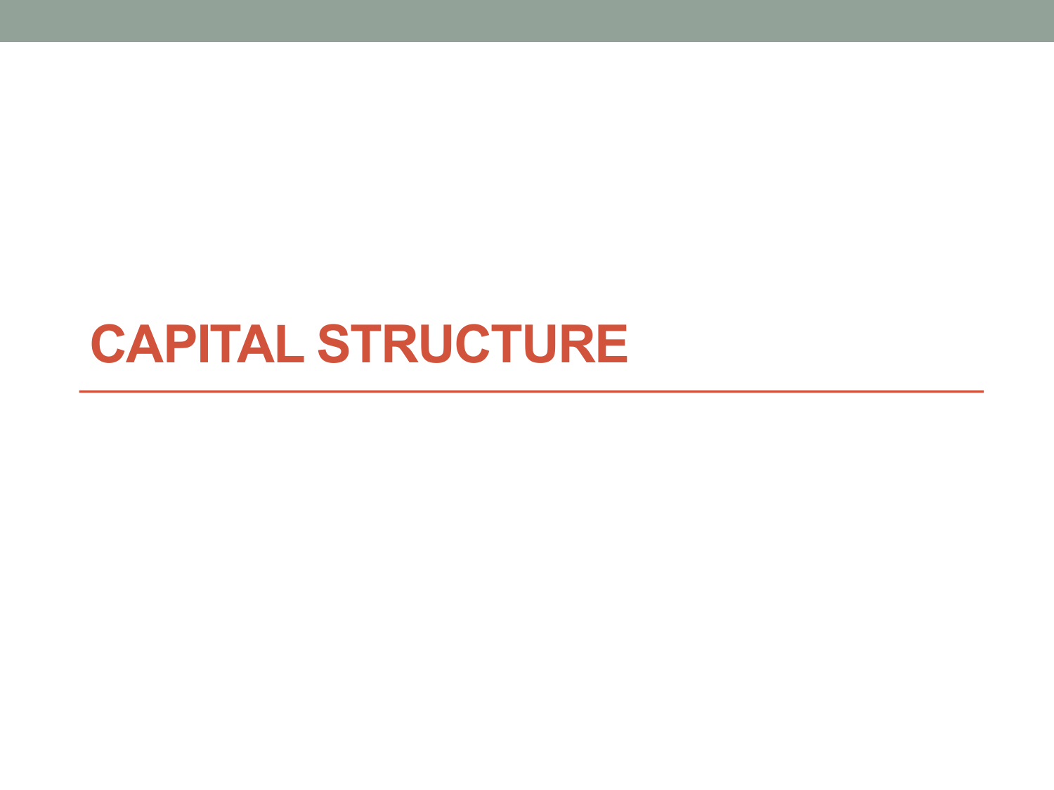 Capital Structure