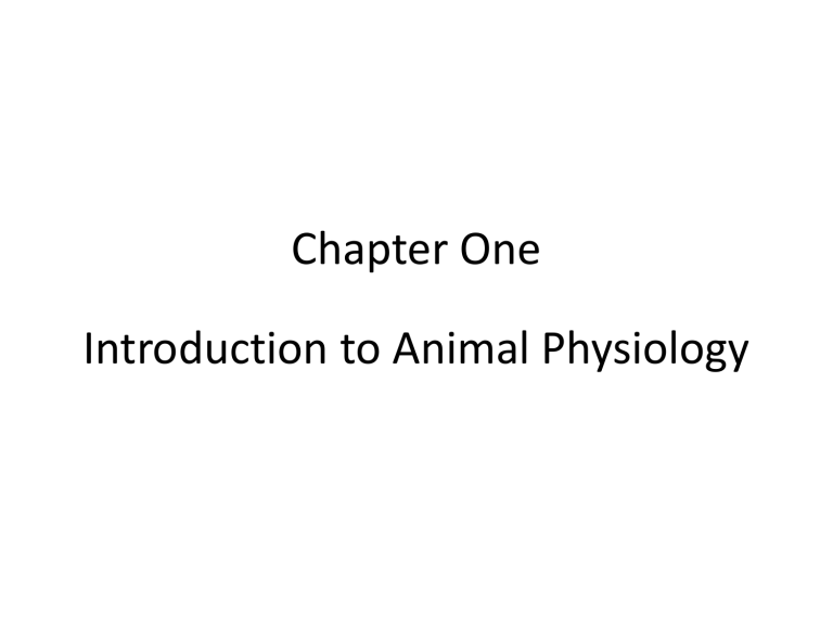 Animal Physiology: Introduction