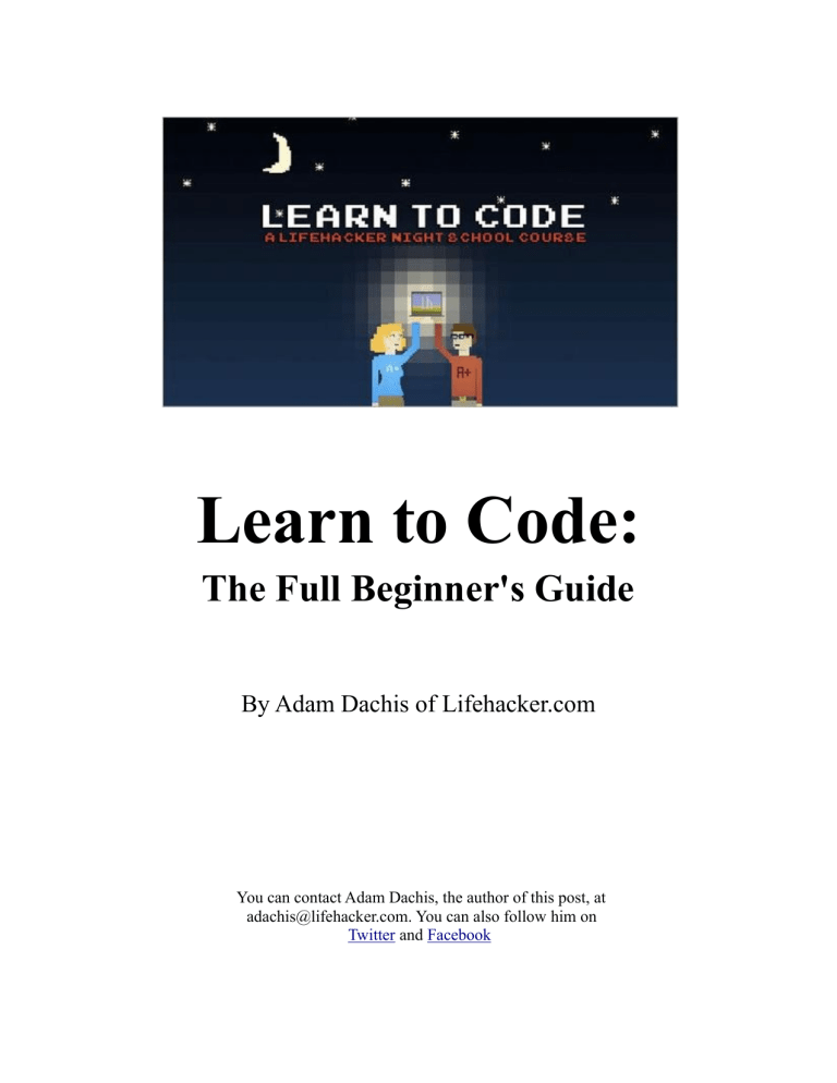 Learn How To Code Learn How To Code
