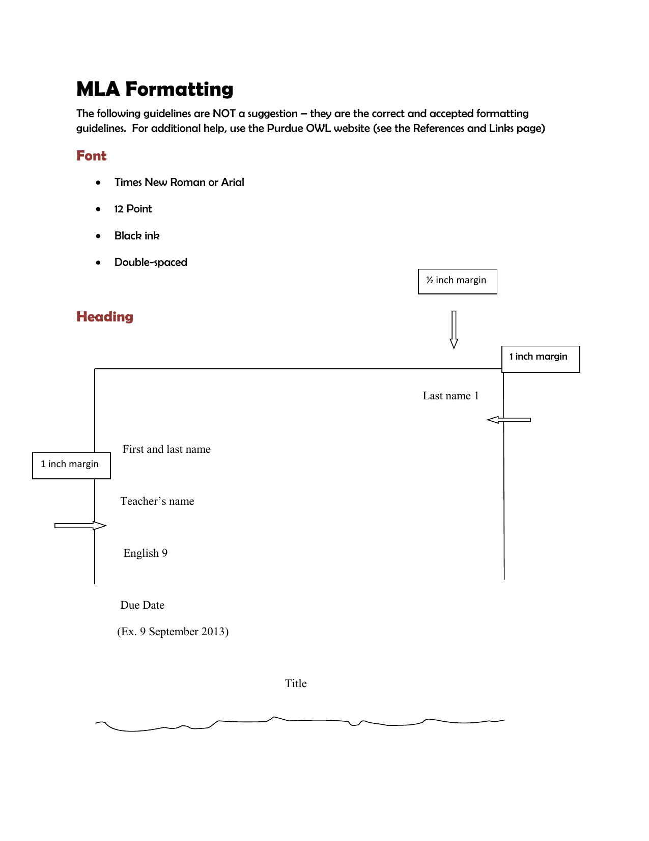 MLA Formatting