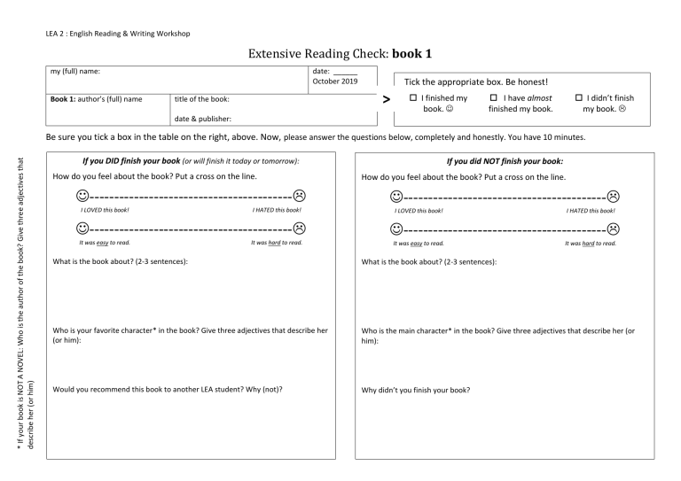Reading Check