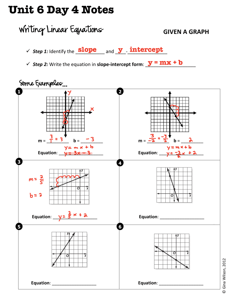 2 4 Practice Writing Linear Equations Answer Key Tessshebaylo