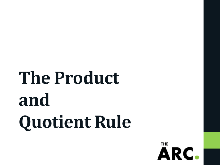 Product Quotient Rule
