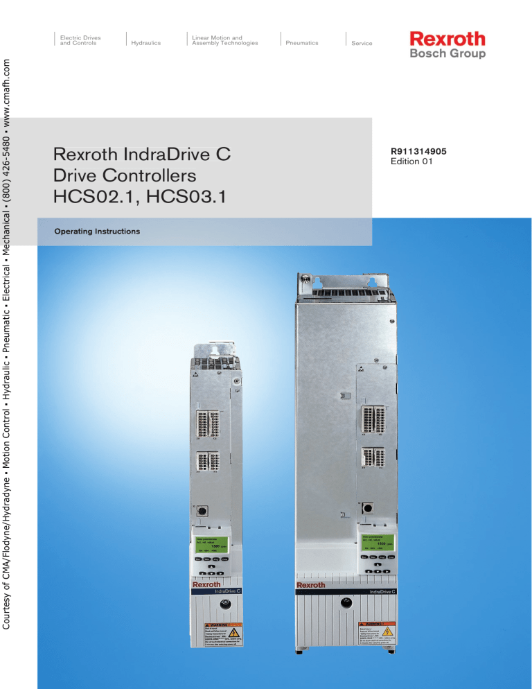 Rexroth IndraDrive C Operating Instructions