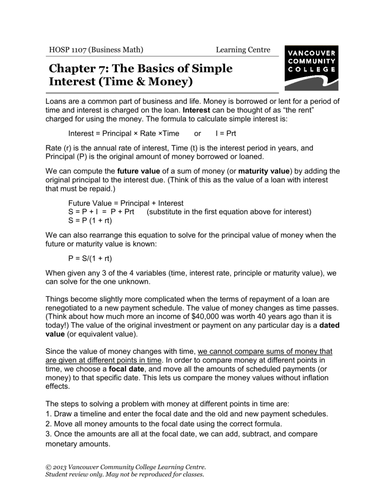 Simple Interest Basics: Formulas, Examples & Practice Problems
