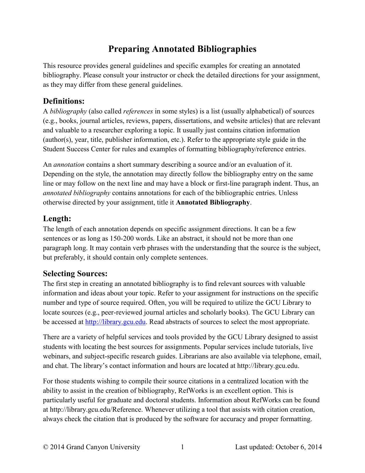 Simple Preparing Annotated Bibliography Template Format