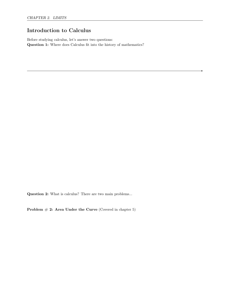 Calculus 1 Course Handout